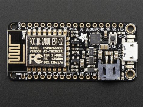 adafruit feather huzzah with esp8266 loose headers development