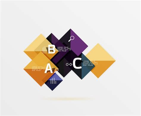 Premium Vector Geometric Square And Triangle Template Vector Template