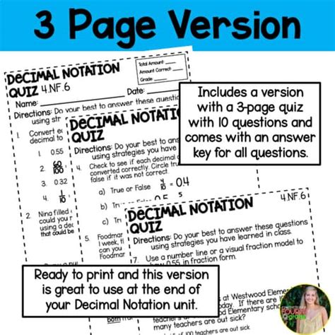 Decimal Notation Quizzes By Fantastically Fourth Grade Tpt Decimal Notation Quizzes By Fantastically Fourth Grade Tpt