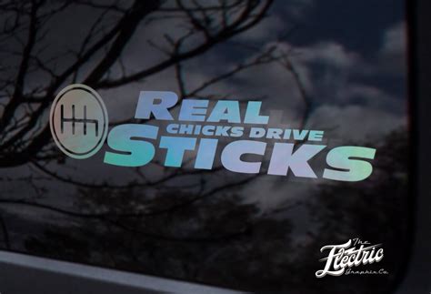 Real Chicks Drive Sticks Custom Sticker Decal Jdm Custom Sticker