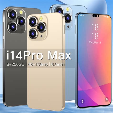 I14 Pro Max Chính Hãng 100 điện thoại 8256GB di động 6.8 inch Full HD ...