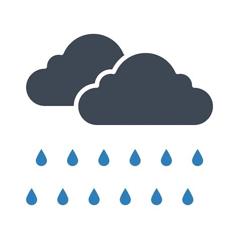 Premium Vector Rainy Clouds Vector Illustration Style