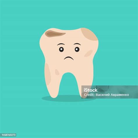 충 치 나쁜 치아 치과 치료 배경 민트 배경에 건강에 해로운 치아 벡터 그림 평면 디자인입니다 0명에 대한 스톡 벡터 아트 및 기타 이미지 Istock
