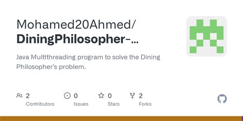 Github Mohamed Ahmed Diningphilosopher Sproblem Java Multithreading
