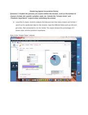 Clustering Docx Clustering Apriori Association Rules Question 1 Explain The Process You Used