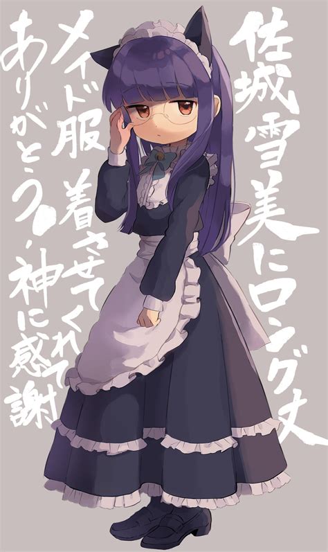 Safebooru 1girl Adjusting Eyewear Alternate Costume Apron Bangs