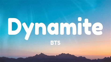 Bts Dynamite Lyrics Youtube