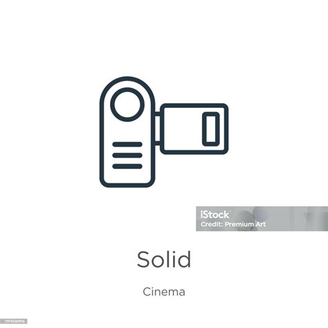 솔리드 아이콘입니다 영화 컬렉션에서 흰색 배경에 격리 된 얇은 선형 솔리드 윤곽선 아이콘입니다 선 벡터 솔리드 기호 웹 및 모바일 기호 0명에 대한 스톡 벡터 아트 및 기타