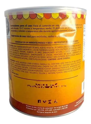 Queso En Lata Cheddar Ricos Para Nachos Condensado 303 Kg En Venta En