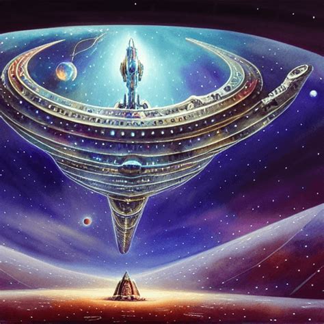 Intricate Galactic Travel Starship In Wide Open Space Creative Fabrica