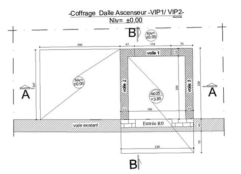 2d Design Of Elevator Slab Formwork In Autocad Drawing Cad File Dwg