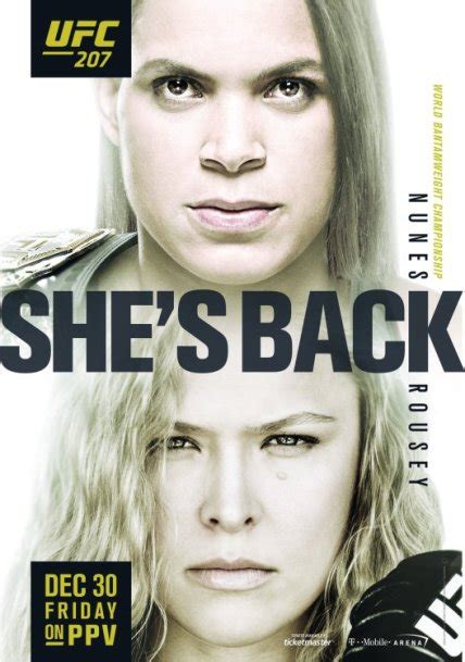 Ufc Releases Poster For Ronda Rouseys Return Match Against Amanda