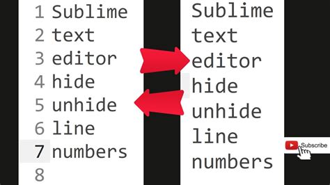 Hide Unhide Line Numbers From Sublime PerfectJava YouTube