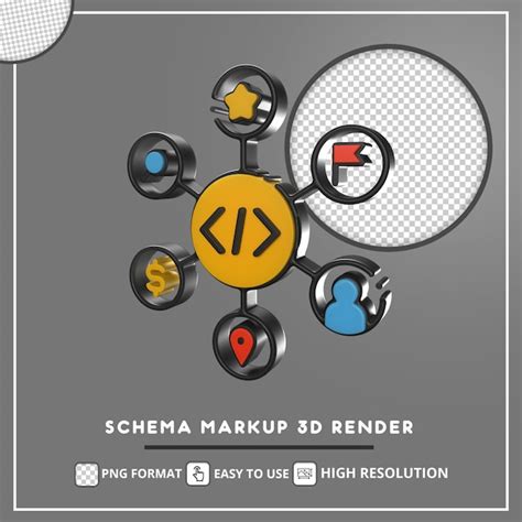 Premium Psd Schema Markup 3d Illustration