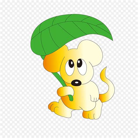 拿叶子躲雨的小狗png图片素材下载图片编号9575791 Png素材网