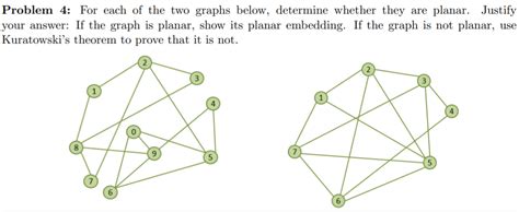 Solved Problem For Each Of The Two Graphs Below Chegg