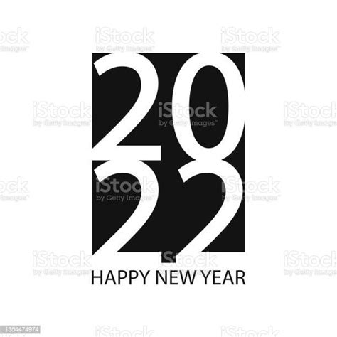 2022 년 새해 복 많은 새 년 로고 텍스트 디자인 2022 번호 디자인 템플릿 벡터 일러스트레이션 플랫 디자인 12월에 대한