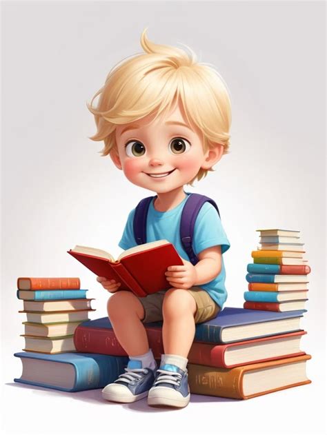 мальчик с книгой Детский сад портфолио Милые рисунки Христианские картинки