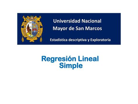 RegresiÓn Lineal Simple Jefferson Ronny Udocz