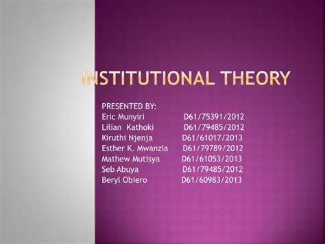 Ppt Institutional Theory Powerpoint Presentation Id 5526445