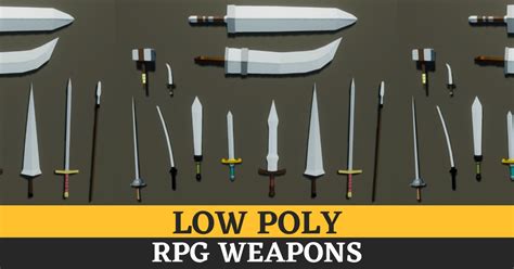 Low Poly Weapons Rpg Swords 3d Weapons Unity Asset Store