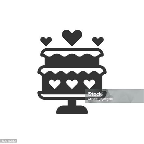 Graphisme Damour De Gâteau De Coeur Ou Illustration De Vecteur De Logo