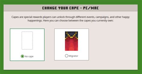 Why Dont I Have The Vanilla Cape Rminecraft