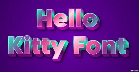 Hello Kitty Font Text Effect And Logo Design Font
