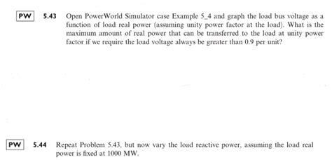 solved pw 5 43 open powerworld simulator case example 5 4