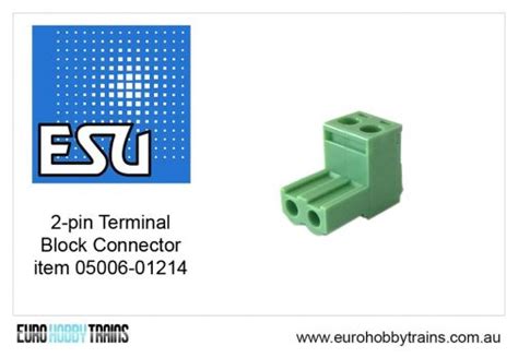 Esu 2 Pin Terminal Block Connector Item 05006 01214 Euro Hobby Trains