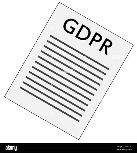 General Data Protection Regulation Paper Stack Illustration Stock