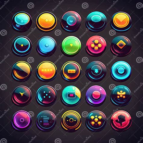 Design Round Game Button Ai Generated Stock Illustration Illustration Of Square Button 290901231