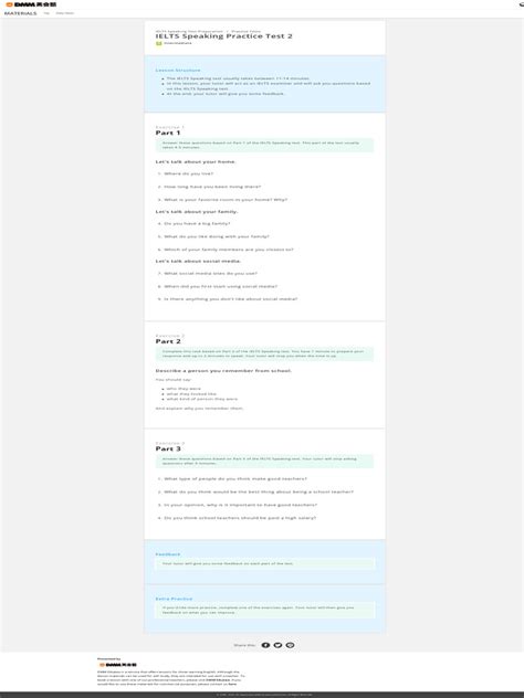 Ielts Speaking Practice Test 2 Pdf
