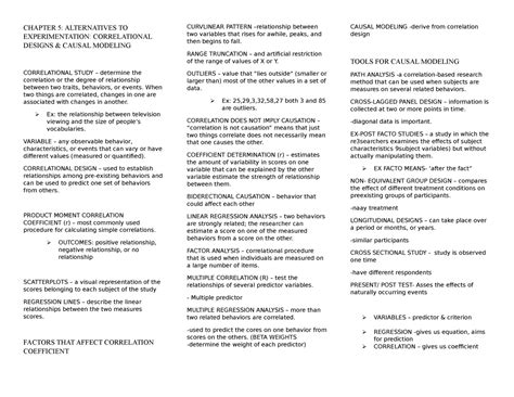 Experimental Psych Chapter 5 Alternatives To Experimentation Correlational Designs And Causal