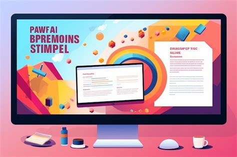 Шаблон Powerpoint с бизнес элементами Премиум Ai сгенерированный вектор