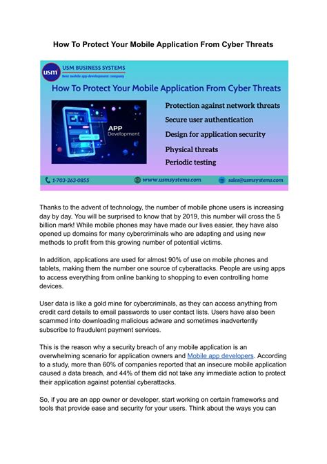 Ppt How To Protect Your Mobile Application From Cyber Threats
