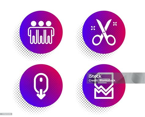 가위 아래로 스크롤 및 우정 아이콘 세트 파일 기호가 손상되었습니다 절삭 도구 마우스 스 와이프 친구를 신뢰 벡터 가위에 대한