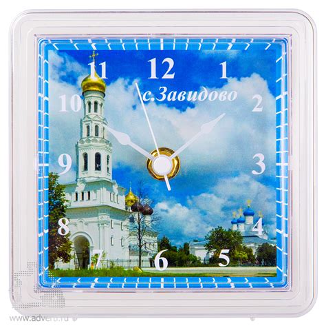 Часы на магните, квадратные под нанесение - материал пластик (clock ...