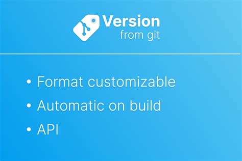 Version From Git Utilities Tools Unity Asset Store