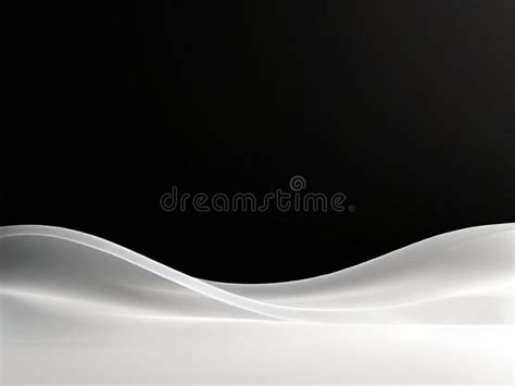 Soft Abstract White Black Background With Flowing Wave Pattern  Stock Illustration