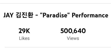 iKON Charts on Twitter JAY 김진환 Paradise Performance has surpassed