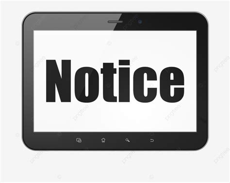 Tablet Computer Displaying Legal Notice A Conceptual Image Of Law