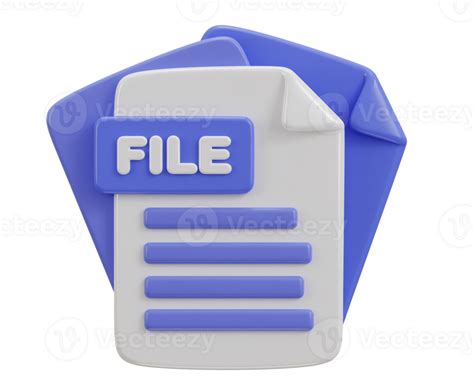 File Or Document 3d Icon Illustration 34759275 Png