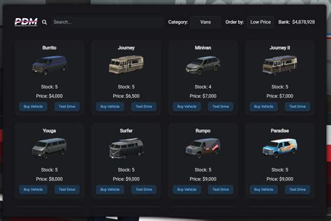 [paid] [qb Esx] M Vehicleshop Modern Ui Best Client Test Drives And More Fivem Releases