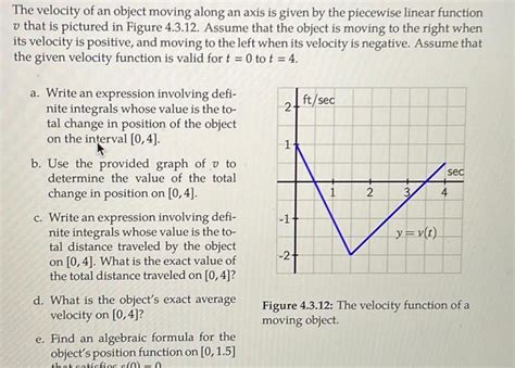 Answered The Velocity Of An Object Moving Along An Axis Is Given By