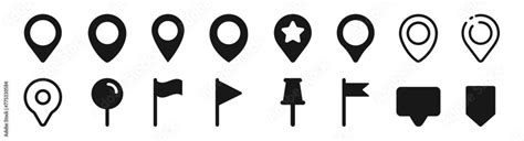 Set Of Map Pin Location Icons Modern Map Markers Map Pin Place Marker Location Icon Map