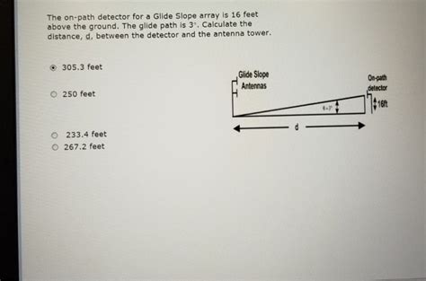 solved the on path detector for a glide slope array is 16