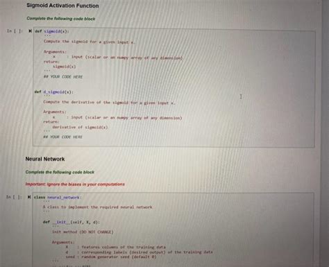 Solved Sigmoid Activation Function The Sigmoid Activation