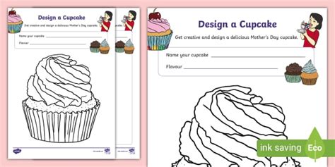 Design A Cupcake Activity Mothers Day Cupcakes Resource