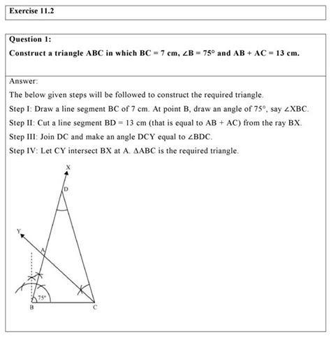 Ncert Solutions For Class Maths Chapter Exercise Constructions